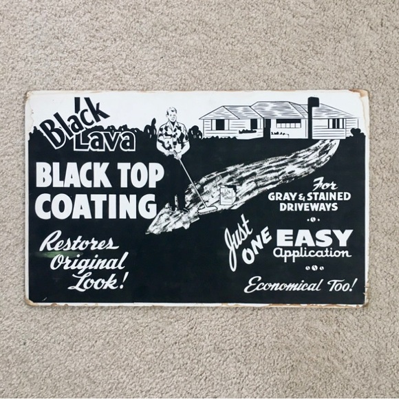 BLACK LAVA | Wall Decor | Vintage 96s Driveway Black Lava Black Top ...